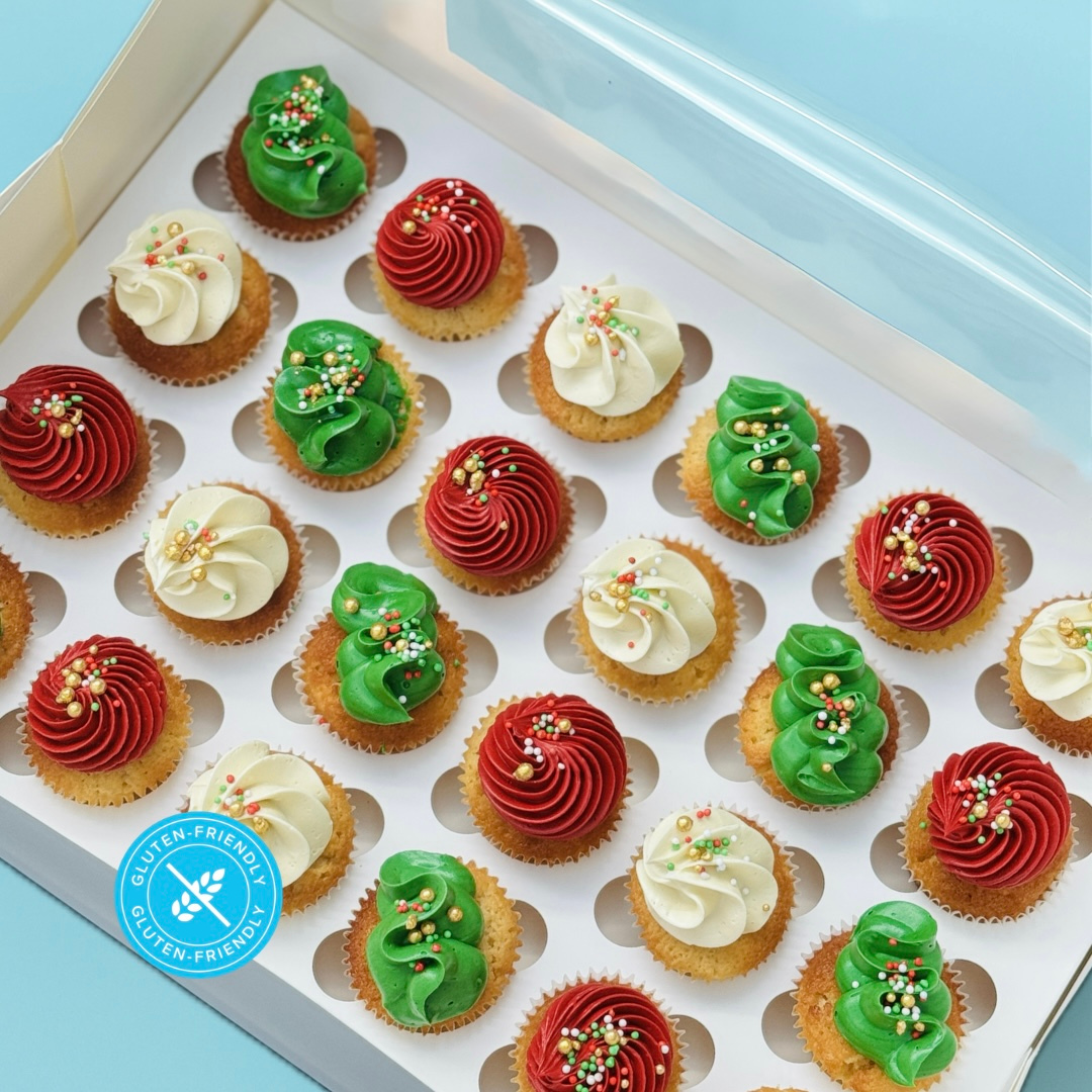 Mini Christmas Cupcake Gift Box (GF) | Perth Delivery – Sugar Rush ...